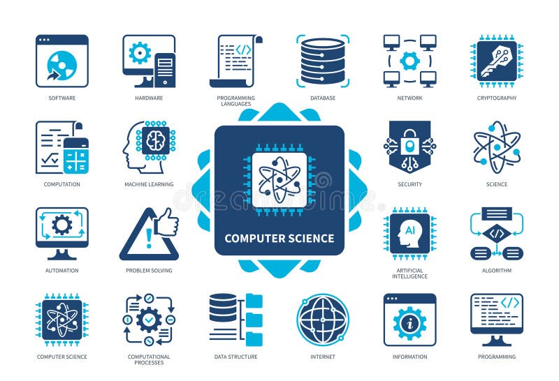 Computer icon set stock vector. Illustration of computer - 17669010