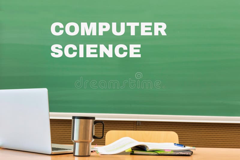 Computer Science Written on Black Board in Classroom Stock Photo ...