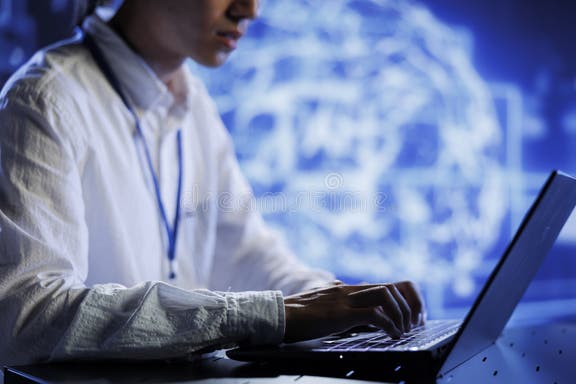 Computer Scientist Doing AI Simulation Stock Image - Image of programming, information: 331142431