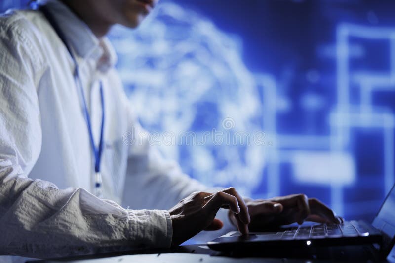 Admin Doing AI Human Brain Simulation Stock Image - Image of innovation, science: 293601181