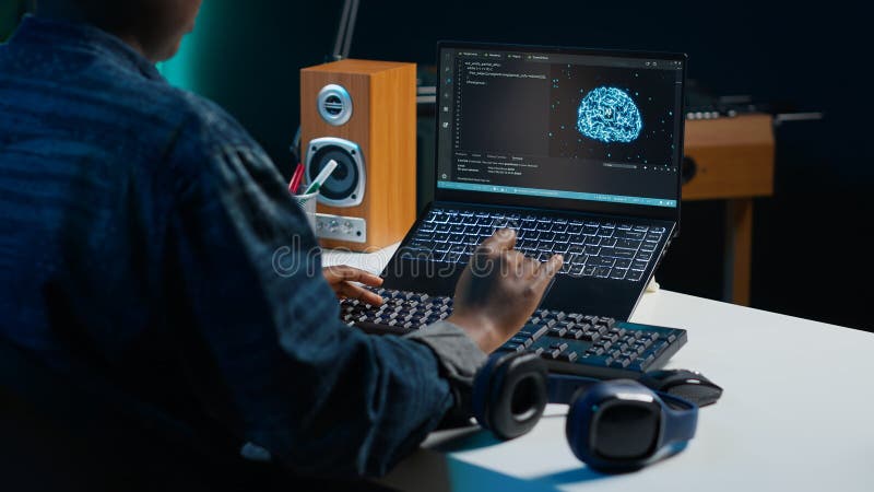Computer Scientist Home Updating Artificial Intelligence Neural Networks Stock Photos - Free ...