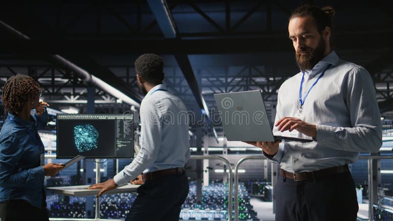 Computer Scientists on Data Center Platform Analyzing Performance Outputs Stock Image - Image of ...