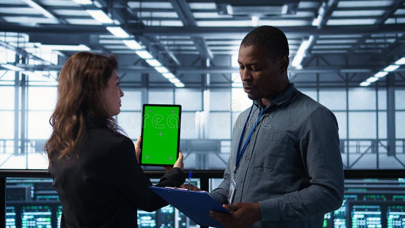 Empty Workstation with Greenscreen Stock Photo - Image of working, work: 299637512