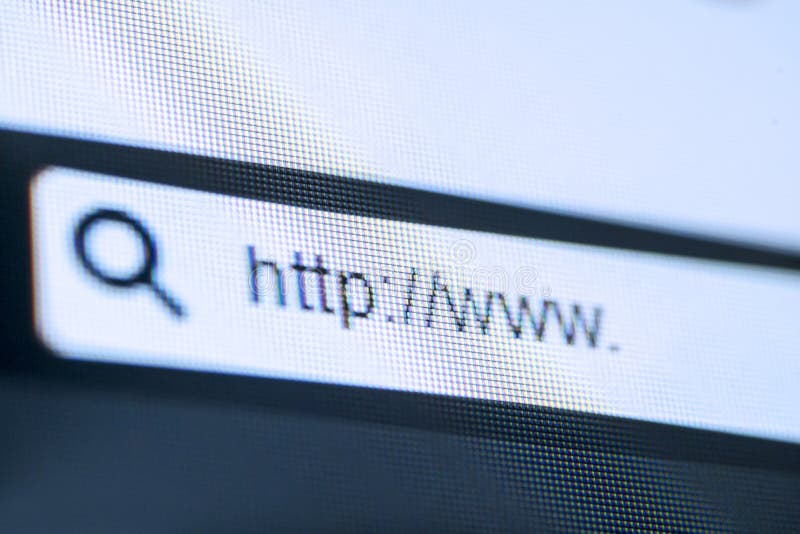 Computer Screen with Address Bar of Web Browser Stock Image - Image of ...