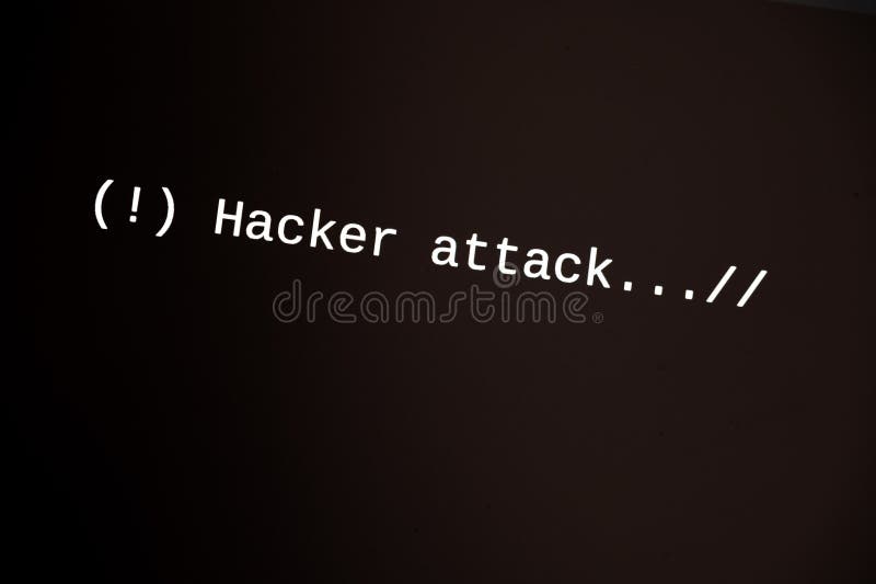 Computer Screen Attacked by Hackers. Stock Image - Image of protection ...