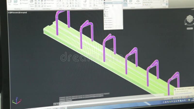 Computer Screen with Autocad - Engineering Design - Slider Stock ...