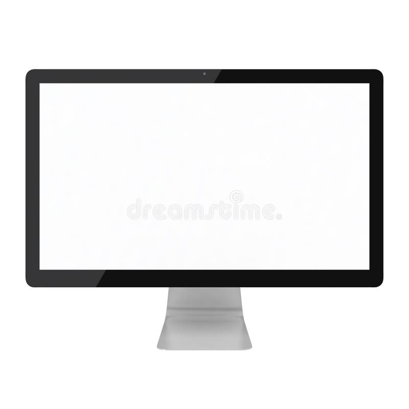 Tv Screen Blank Isolated on White Vector Stock Vector - Illustration of ...