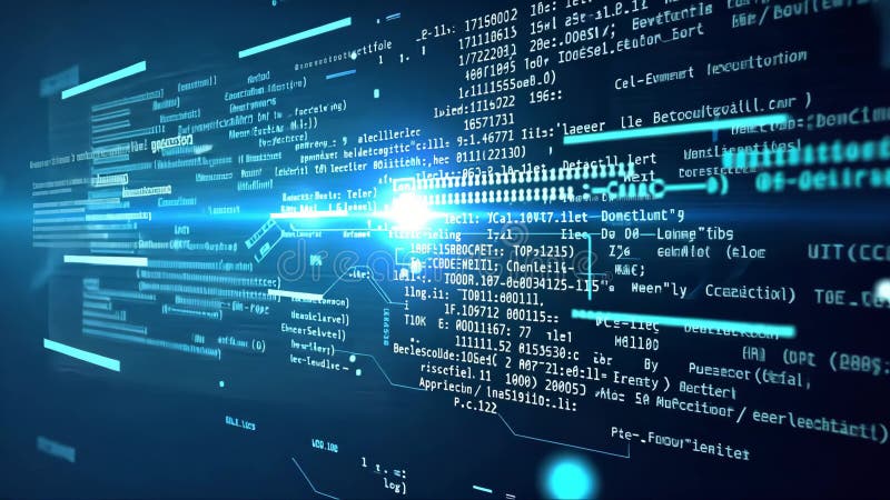 Computer Screen with a Blue Background and a Bright Light Shining on it ...