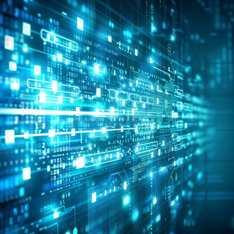 A computer screen with stock illustration. Illustration of concept ...