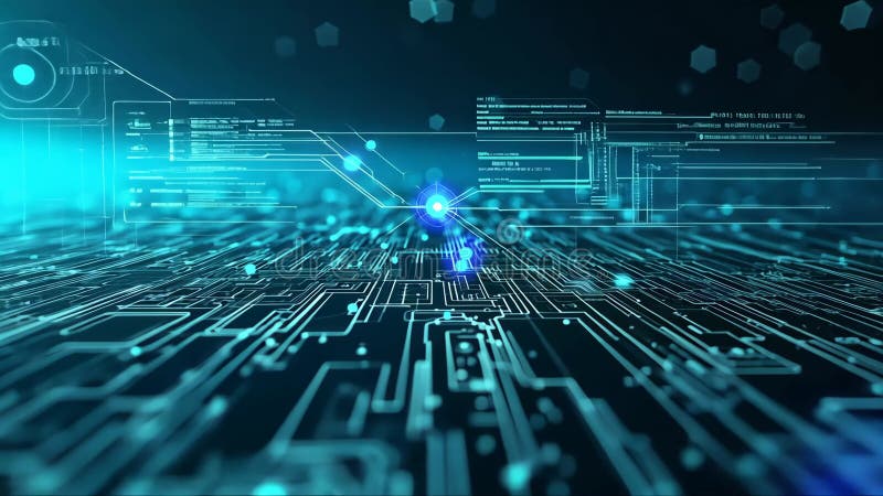 Computer Screen with a Blue Background and a Lot of Small Squares Stock ...