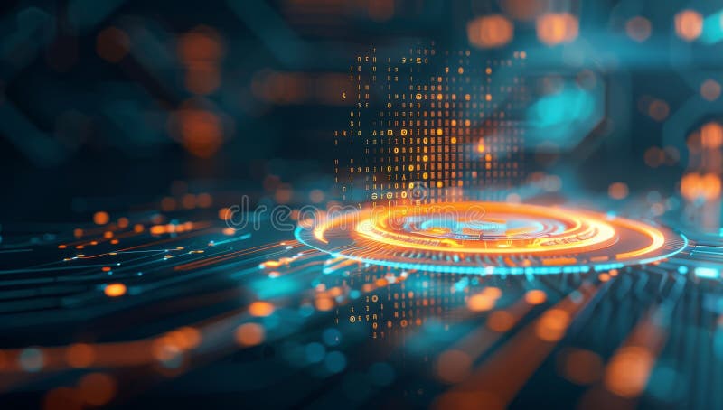 A Computer Screen with a Blue Circle in the Middle by AI Generated ...