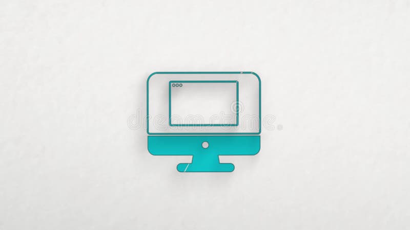 Browser Window Icon with Color Drawing Effect. Doodle Animation Stock ...