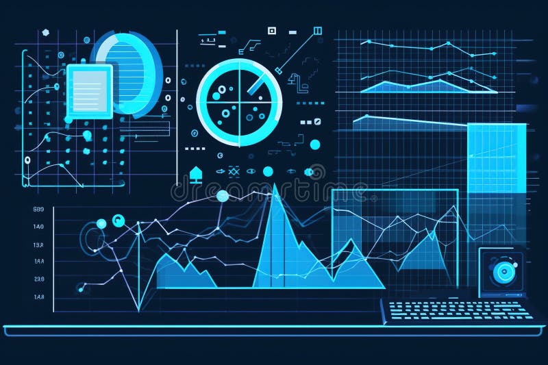 A Computer Screen with a Bunch of Graphs on it. AI Generative Image ...