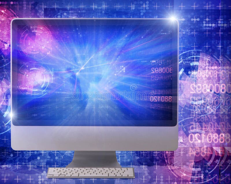 Computer Screen in Business Concept Stock Illustration - Illustration ...