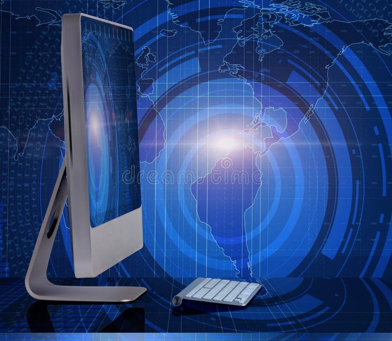 Computer Screen in Business Concept Stock Illustration - Illustration ...