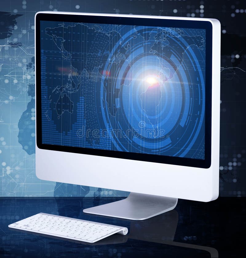 Computer Screen in Business Concept Stock Image - Image of information ...
