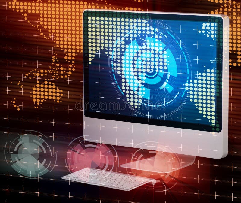 Computer Screen in Business Concept Stock Image - Image of mining ...