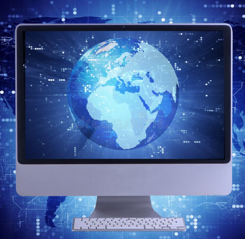 Computer Screen in Business Concept Stock Photo - Image of global ...