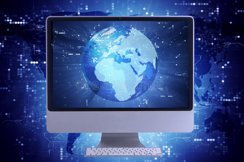 The Computer Screen in Business Concept Stock Illustration ...