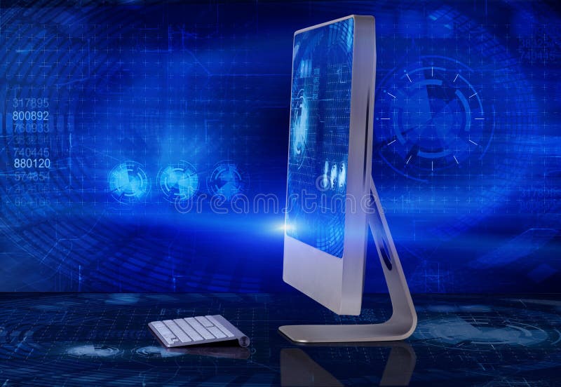 The Computer Screen in Business Concept Stock Illustration ...