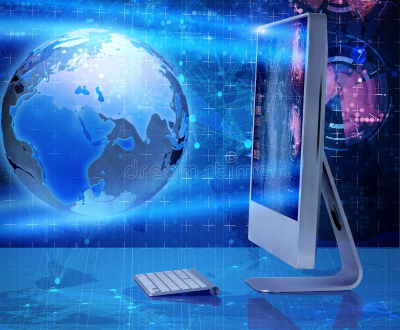 Computer Screen in Business Concept Stock Photo - Image of ...