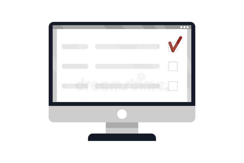 Computer Screen With Checklist Document. Concept Of Paper Checklist ...