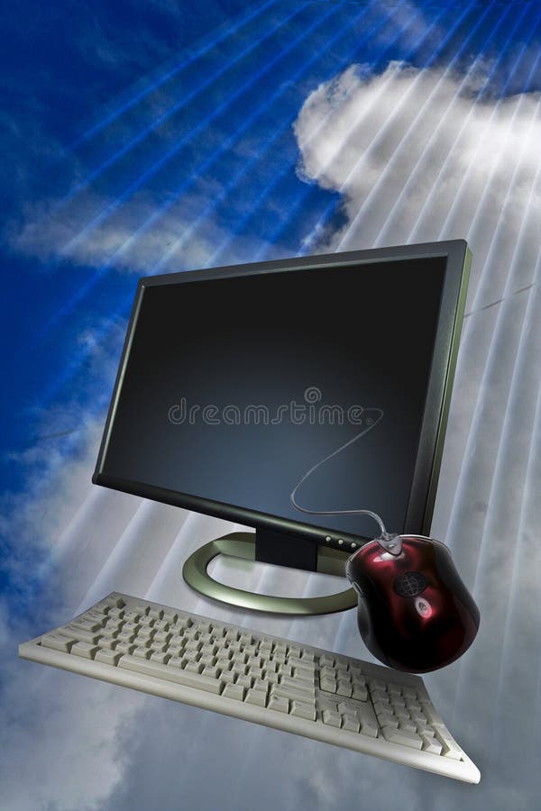 Computer screen Heaven stock photo. Image of calculation - 3859362