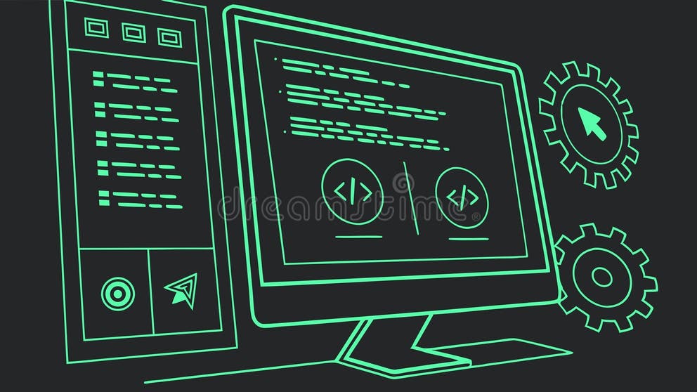 Computer Screen Code, Programming Interface, Software Development ...