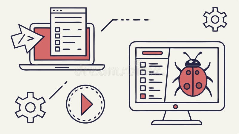 Computer Screen With Code Software And Programming Concept Vector Design Generative Ai Stock