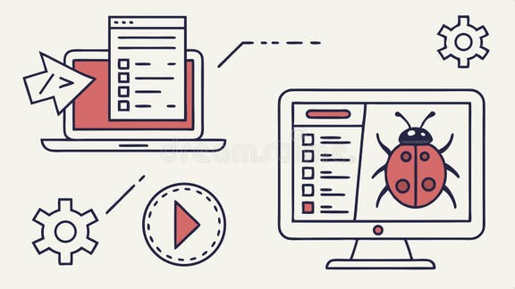 Computer Screen with Code, Software and Programming Concept Vector Design Generative AI Stock ...