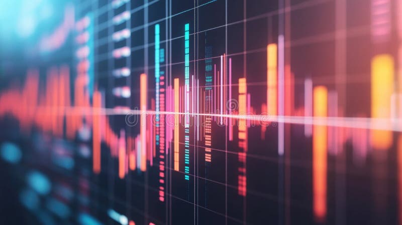 Computer Screen with Colorful Lights Stock Image - Image of generated ...