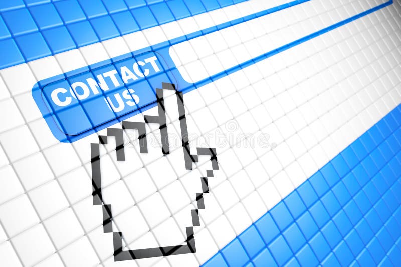 Computer Screen With Contact Us Browser Button Stock Image - Image of ...