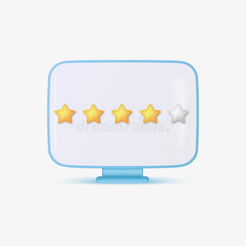 Computer Screen with Customer Feedback. Vector Stock Vector ...