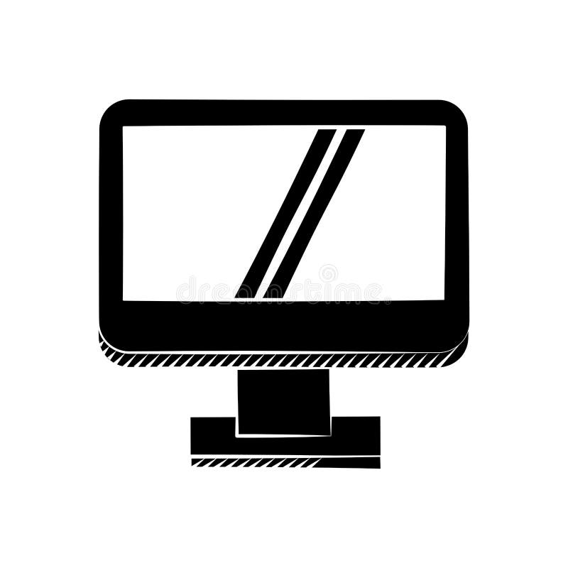 Computer Screen Device Technology Pictogram Stock Vector - Illustration ...