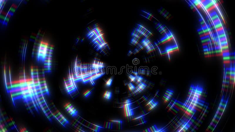 Computer Screen with Digital Neon Led Lines and HUD Elements with ...