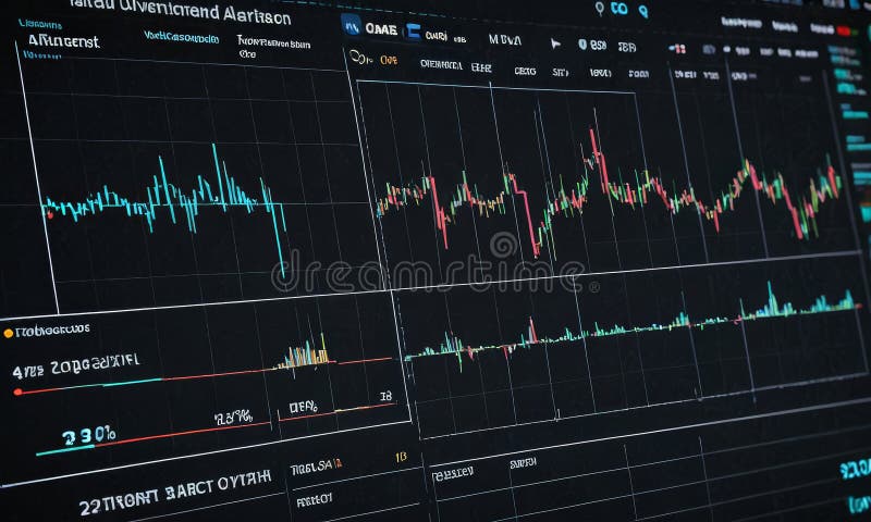 Computer Screen Displaying Chart Different Types Stock Illustration ...