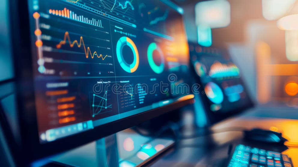 Computer Screen Displaying a Clean, Intuitive Network Monitoring ...