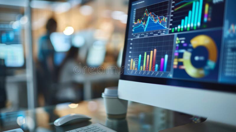 The Charts and Graphs on Desk.AI Generated Image Stock Photo - Image of ...