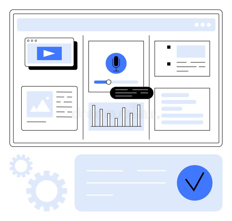 Digital Workspace Dashboard with Media, Analytics, Tasks, and ...
