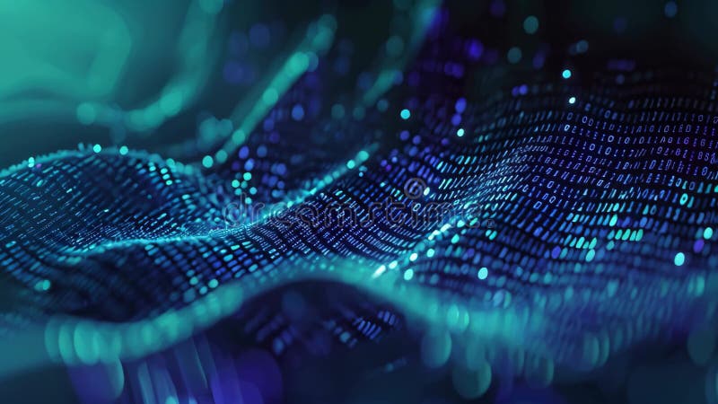 A Computer Screen Displaying a Distinctive Wave Pattern Stock Footage ...