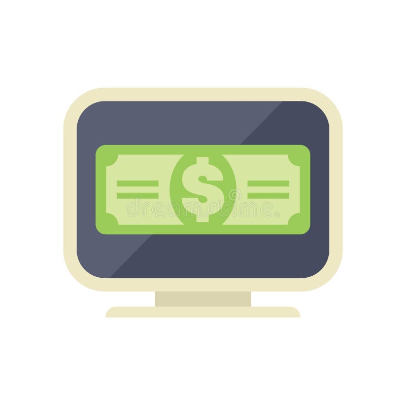 Computer Screen Displaying Dollar Bill for Online Banking and Finance ...