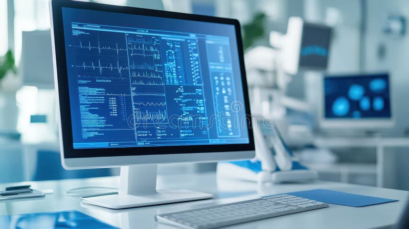 Computer Screen Displaying Healthcare Provider Data Metrics Stock ...