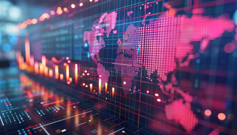 A Computer Screen Displaying a Highly Detailed World Map for ...