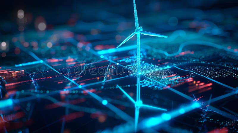 A Computer Screen Displaying a Live Data Feed of Wind Turbine ...