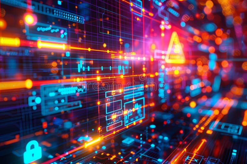 A Computer Screen Displaying a Lock Symbol, Representing Cyber Security ...