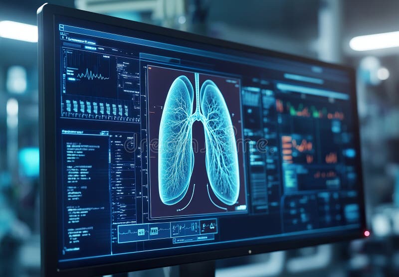 Computer Displaying Lungs Ray Screen Stock Photos - Free & Royalty-Free ...
