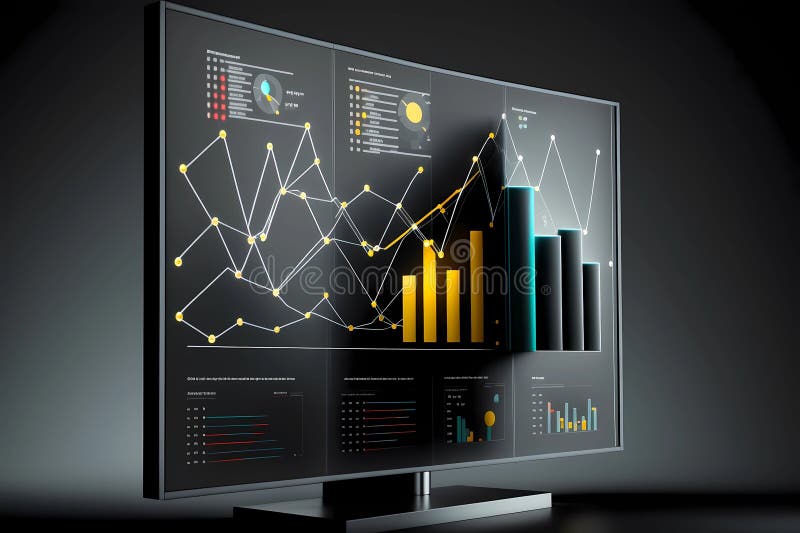 A Computer Screen Displaying Multiple Financial Reports and Graphs and ...
