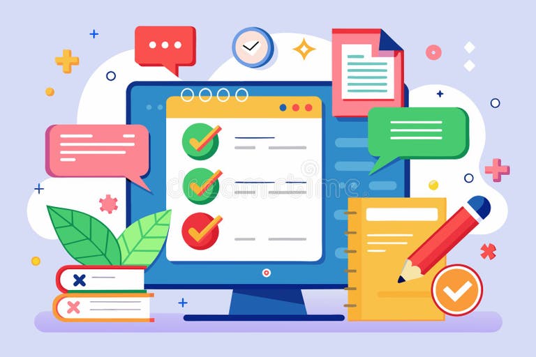 Computer Screen Displaying Multiple Icons in a Grid Layout with Various ...