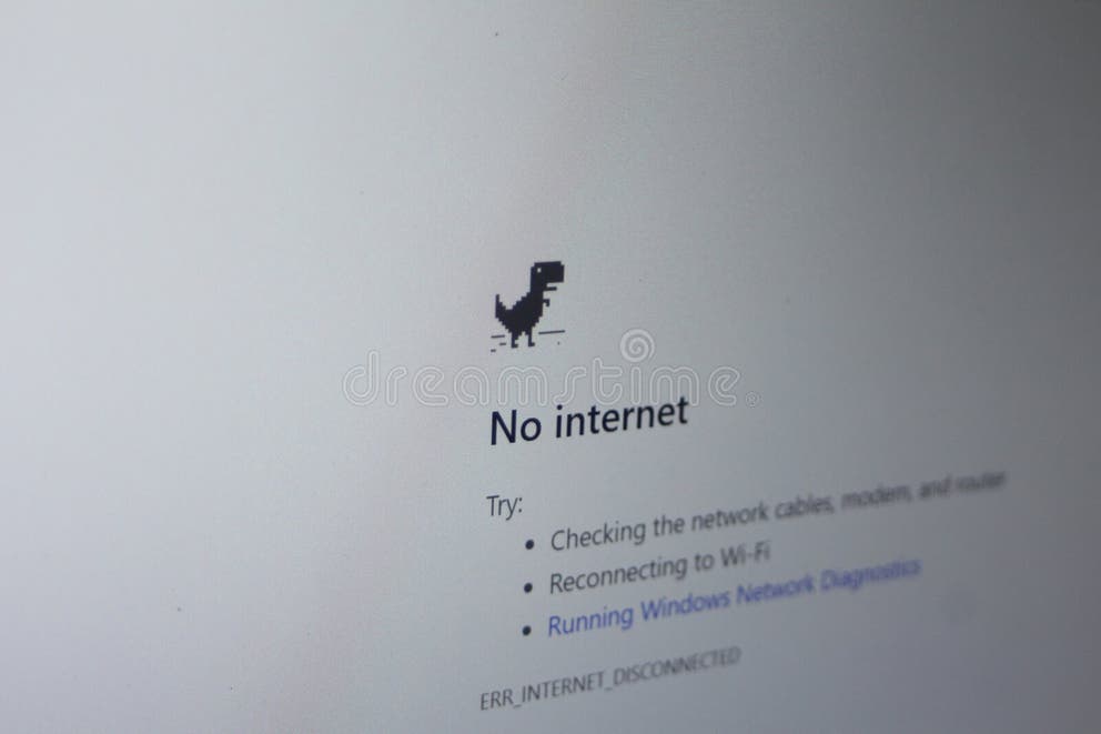 No Internet Connection Error on a Computer Screen Editorial Photography ...