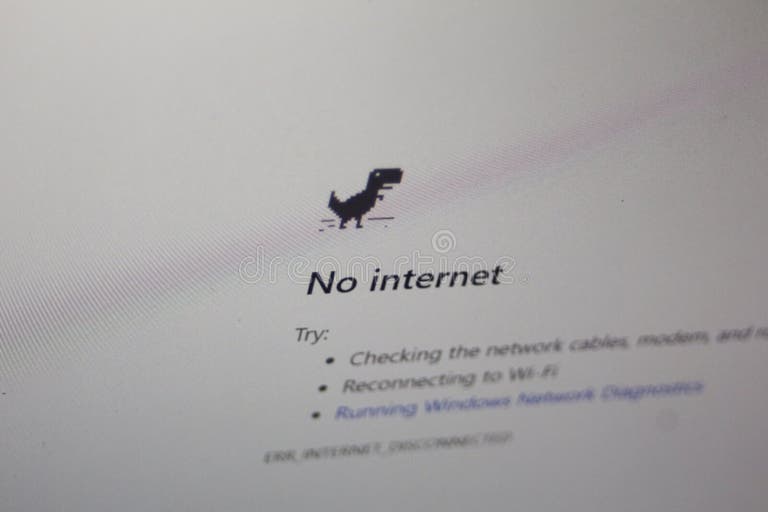 No Internet Connection Error on a Computer Screen Editorial Photo ...
